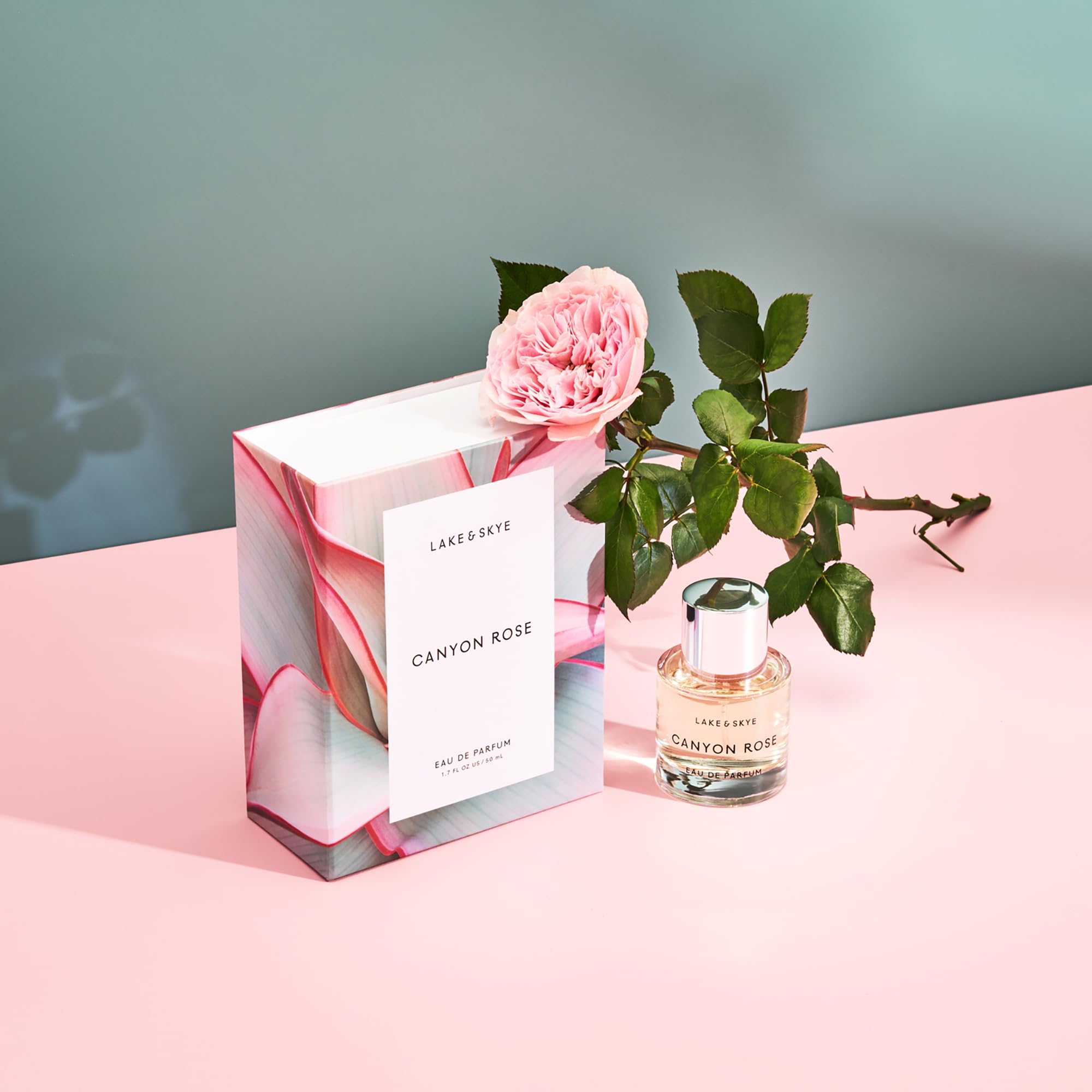 Lake & Skye Canyon Rose Eau de Parfum Spray - Vegan, Cruelty Free & Synthetic Free, 1.7 fl oz (50 ml) - Warm Floral and Vanilla