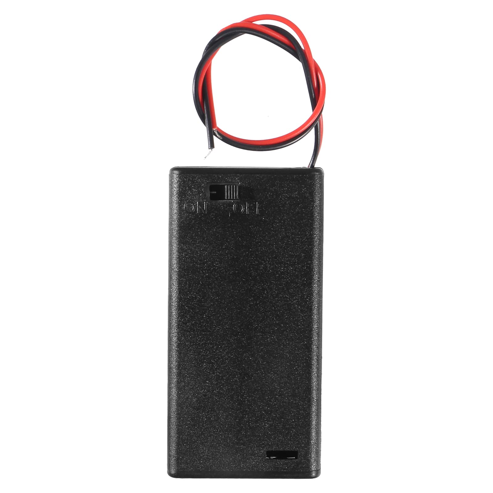 AOICRIE AA Battery Holder with Switch and Cover, 2 x 1.5V AA Battery Holder Case with On/Off Switch and Wire Leads
