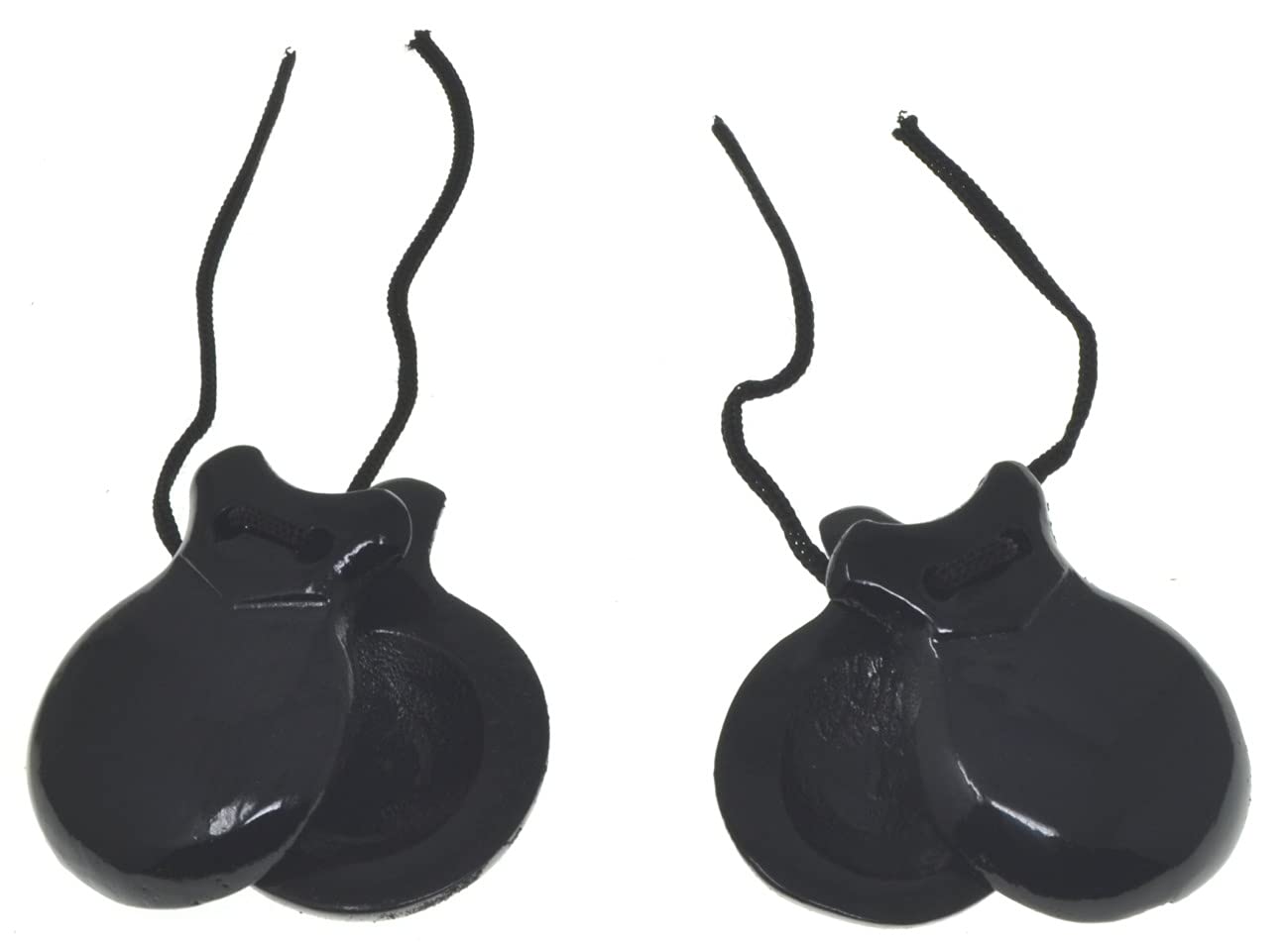 Black wooden castanets Spanish handmade castanets Traditional Spanish black color Souvenir gift from Spain Hand percussion castanets