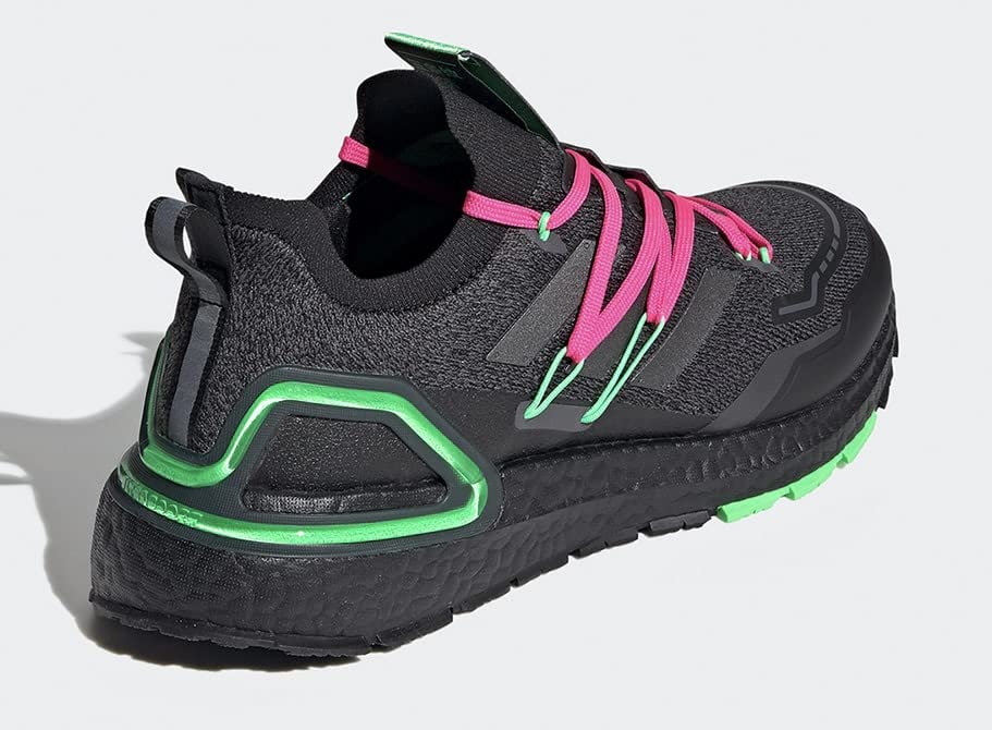 ADIDAS Ultraboost 20 LAB Unisex Running Shoes, Black/Green/Pink, US 8.5