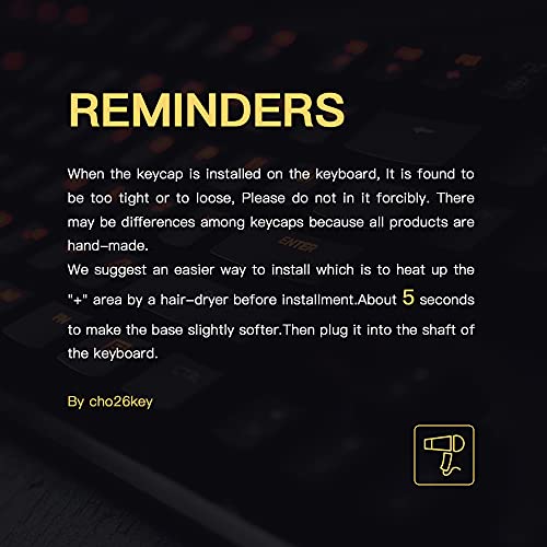 cho26key Gaming Keycaps for Cherry MX Switches(OEM R4) Hand Made Resin Key caps… (Ink Ice Maple Leaf(R4))
