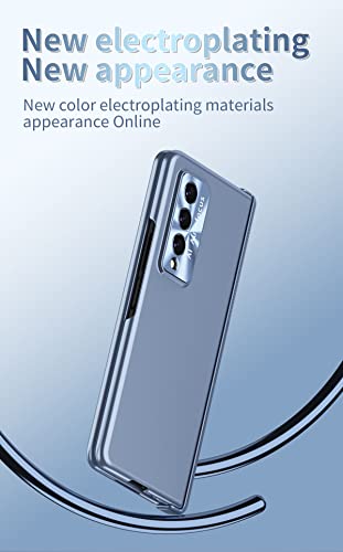 Case with S Pen for Samsung Galaxy Z Fold 3 5G 2021 with Removable Hinge Protection Holder and Built-in Camera Lens Protector and Front Screen Protector