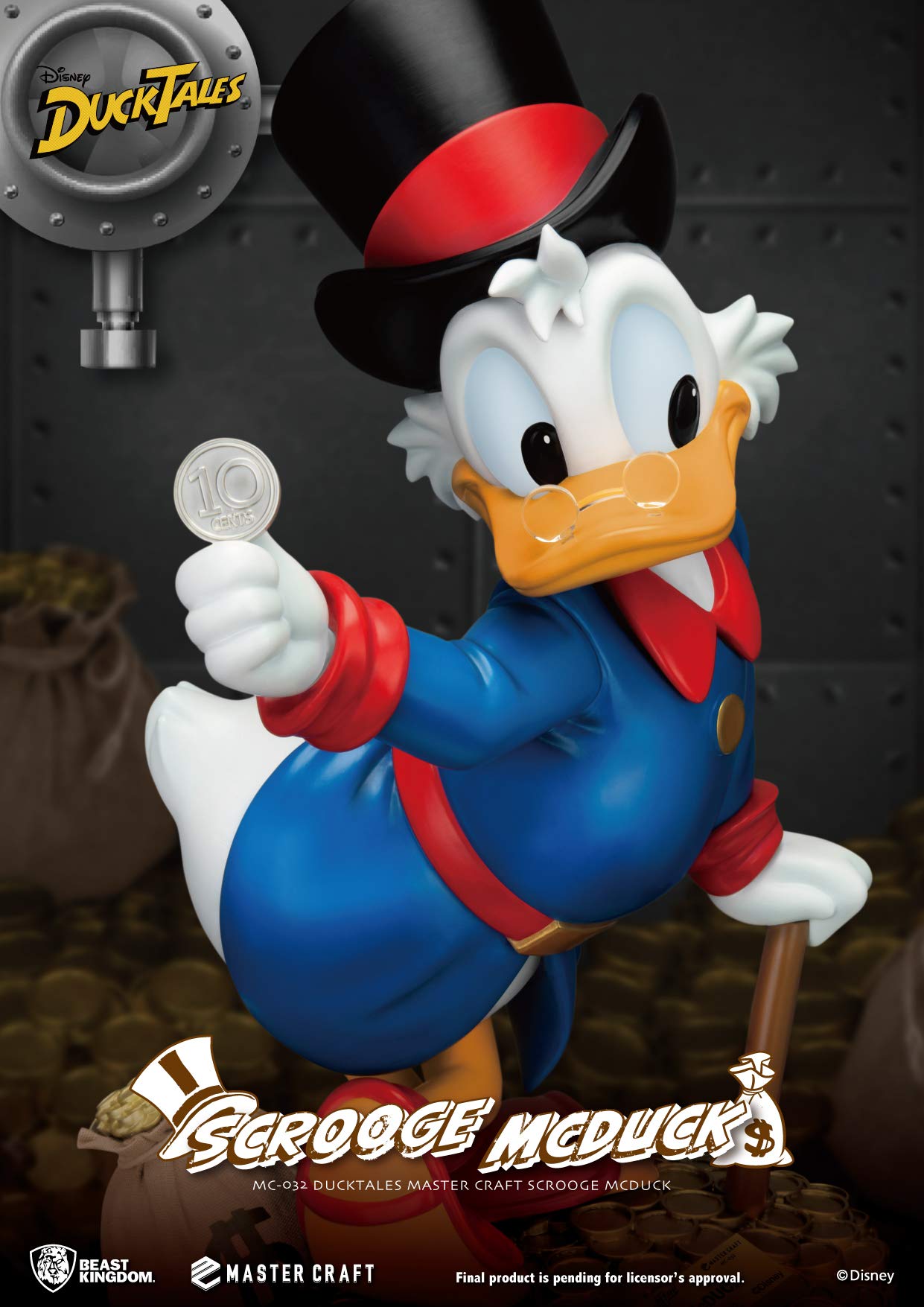 Beast Kingdom Ducktales: Scrooge McDuck MC-032 Master Craft Statue, Multicolor, 16 inches