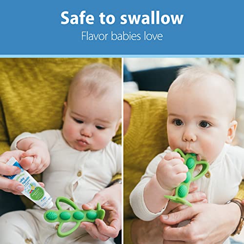 Dr. Brown's Infant-to-Toddler Training Toothbrush Set with Fluoride-Free Baby Toothpaste, Strawberry - Giraffe - 1.4oz - 0-3 years