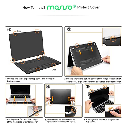 MOSISO Compatible with MacBook Pro 13 inch Case 2023, 2022, 2021-2016 M2 M1 A2338 A2251 A2289 A2159 A1989 A1708 A1706, Plastic Hard Shell Case & Keyboard Cover Skin & Wipe Cloth, Airy Blue