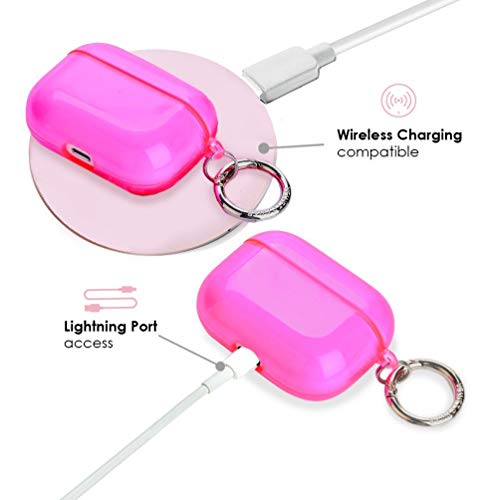 Velvet Caviar Compatible with AirPods Pro Case 2nd and 1st Generation - Cute Protective Hard Cover for Women - Neon Pink