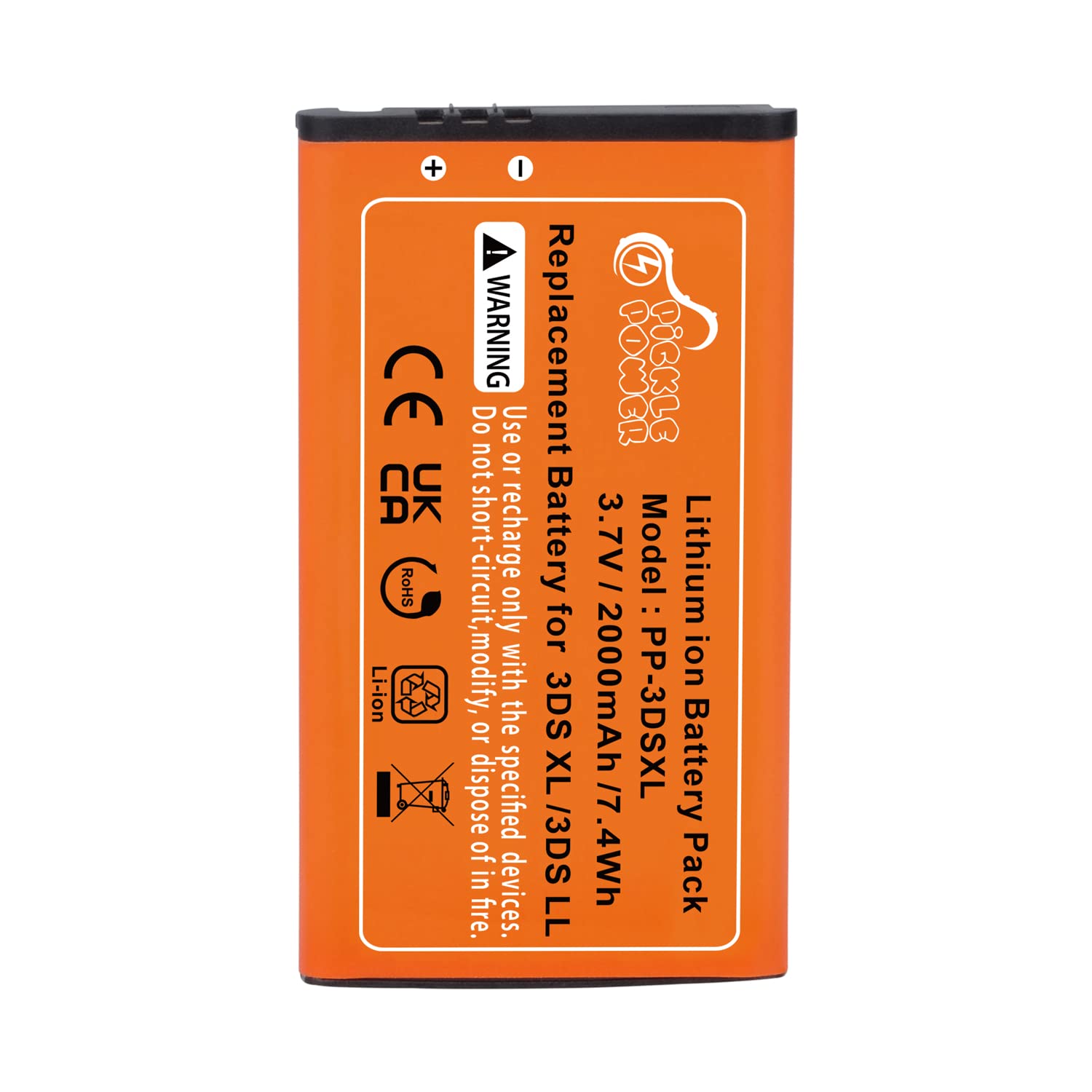 3DS XL Battery Replacement,Pickle Power 2000mAh SPR-003 Battery Compatible with Nintendo 3DS LL/XL Console with Tool Kit