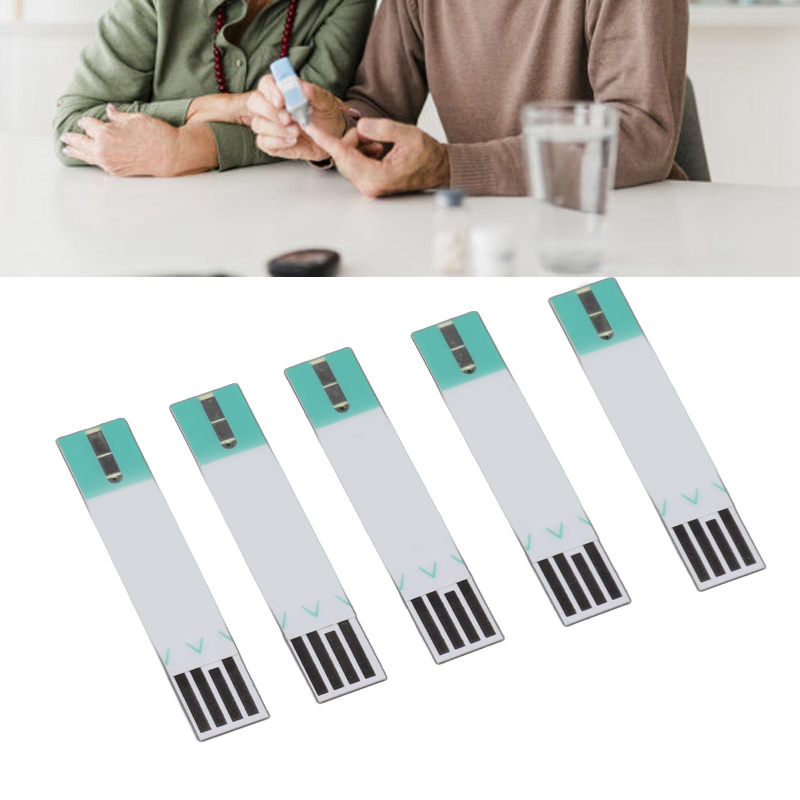 Pissente 50 Count Accurate Sugar Test Strips for Diabetes Sugar Monitoring, PET Material, Easy to Use