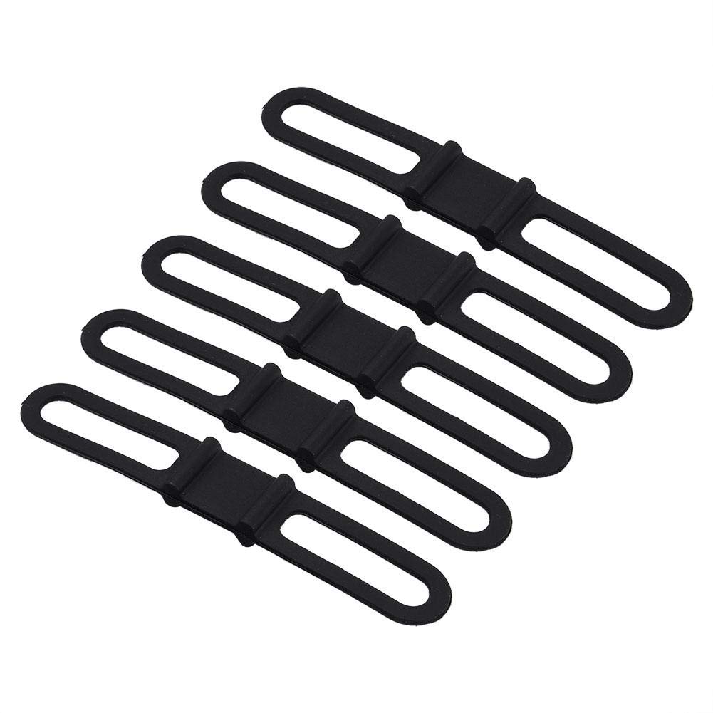 5PCS Silicone Band, Multipurpose Bike Handlebar Strap Cycling Flashlight Mount Holder