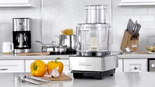 Cuisinart 14 Cup Food Processor, Includes Stainless Steel Standard Slicing Disc (4mm), Medium Shredding Disc, & Stainless Steel Chopping/Mixing Blade, DFP-14BCNY and DLC-DH Disc Holder, White