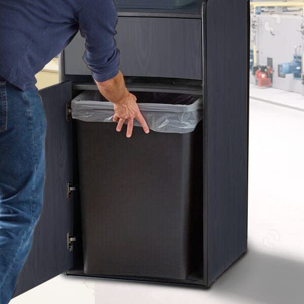 PRO&Family 140 Qt. / 35 Gallon / 132 Liters Black Square Trash Can. Trash Bin Kitchen Trash Can Recycling Bins Plastic Bin Garbage Can.