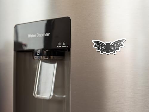 Bat Refrigerator Magnet | UV Printed 4-Inch Kitchen Decor Accessory Featuring Stunning Design | Zodiac Astrology Chakra Creepy Skeleton Gothic Goth Grunge Halloween Skull Animal Ouija Spooky CSM1514