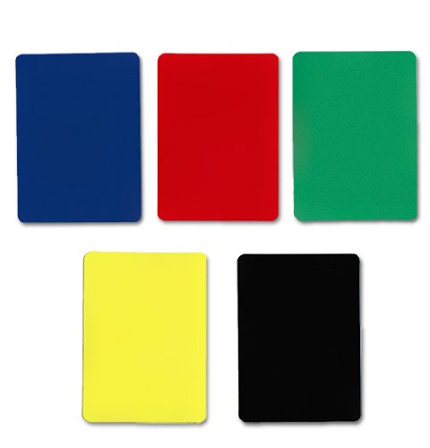 Brybelly Set of 5 Plastic Poker Size Cut Cards (Assorted Colors)