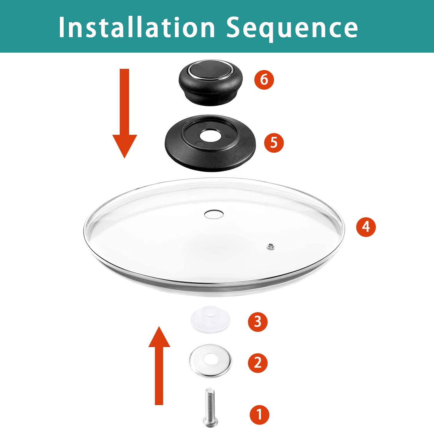 Universal Pot Lid Knob Replacement Pan Lid Holding Handle for rival Crockpot Replacement Parts Lid Kitchen Cookware Lid Replacement Knob(1 Pcs)