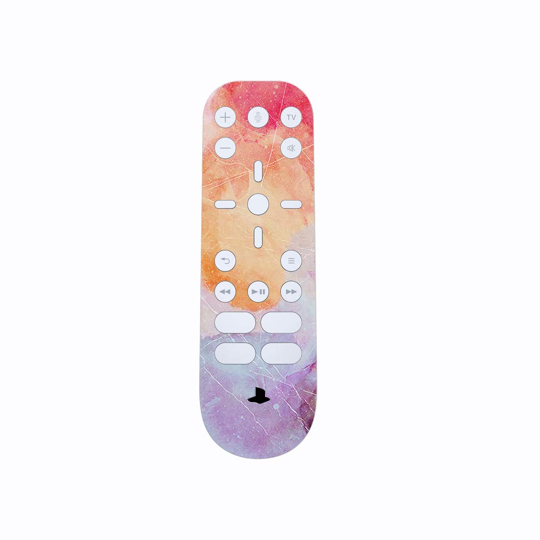 PlayVital Orange Pink Marble Effect Full Set Skin Decal for ps5 Console Disc Edition, Sticker Vinyl Cover for ps5 Controller & Charging Station & Headset & Media Remote