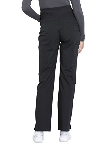 Cherokee Maternity Scrub Pants for Women, Workwear Professionals Soft Stretch WW220, M, Black