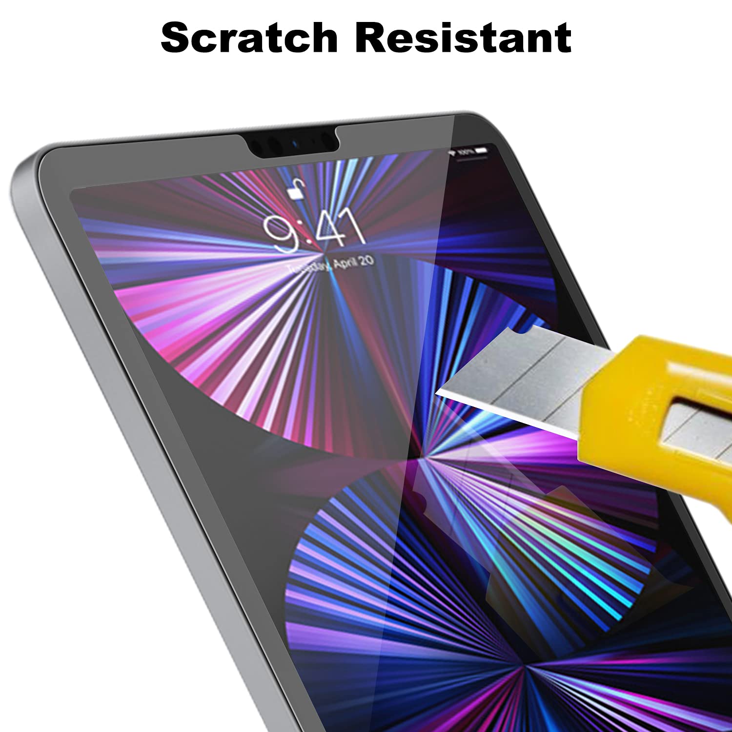SMAPP [2+2 Pack] Tempered Glass Screen Protector Compatible with iPad Pro 11 inch 2020/2021 2nd/3rd Generation with Camera Lens Protector, HD Clear Easy Installation Apple Pencil/Face ID Compatible