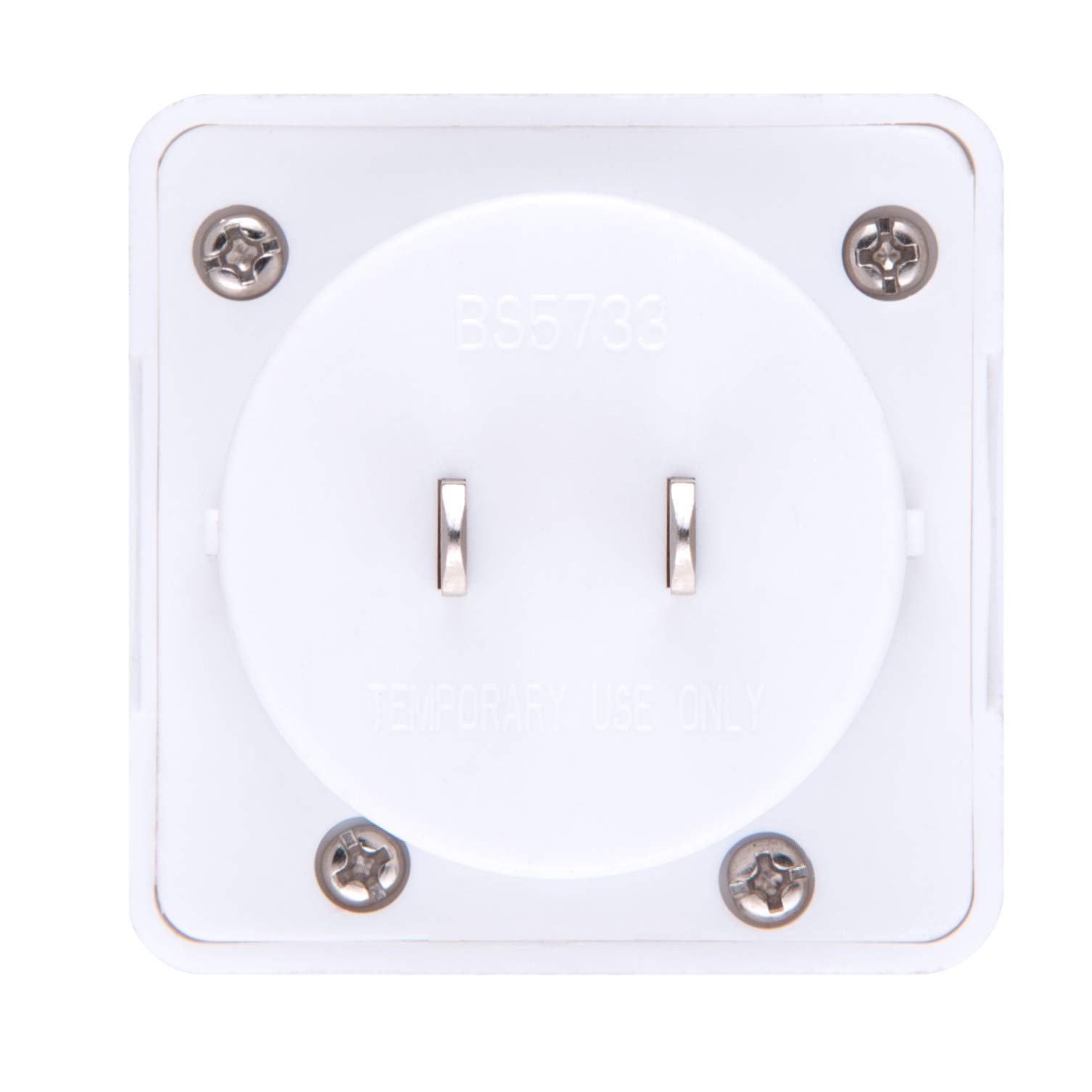 UK to US Adapter England American Socket 3 Pin to 13 Amp 2 Pin Plug Type G to Type A B | International Universal USA Travel Adaptor Adopter | for Mobile Phone Tablet Laptop | 1 x White