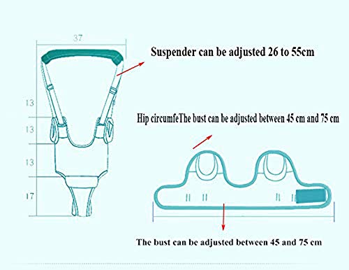 UBRAVOO Handheld Baby Walker Kids Toddler Walking Baby Toys Adjusted Baby Learning Walker Harness Keeper Walking Belt Walk Assistant,Great Gift for 7-24 Months Baby, Blue