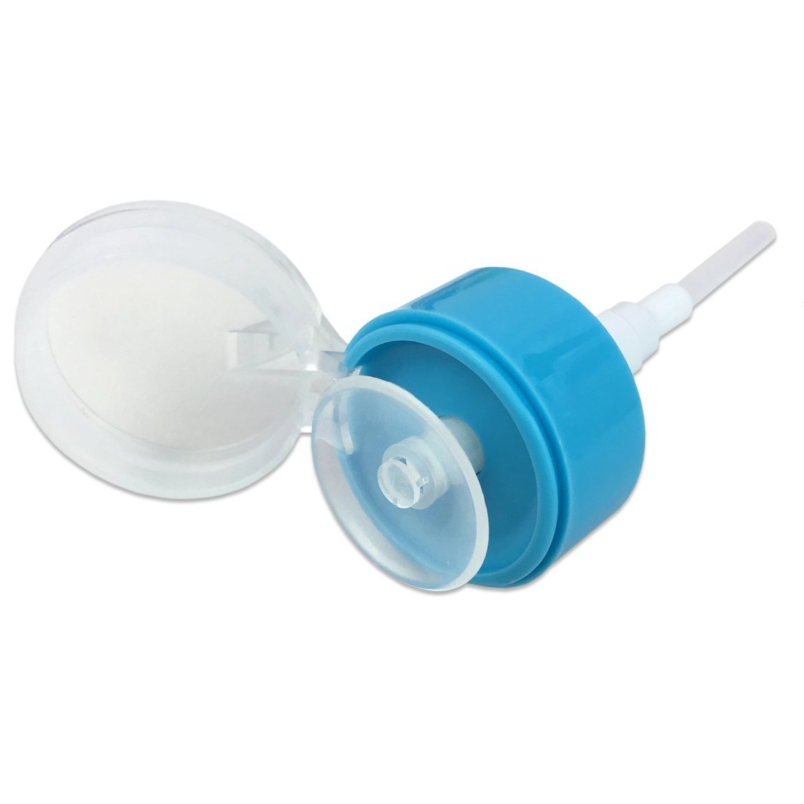 Beauticom 9 Oz Blue Push Down Acetone Labeled Dispenser Empty Bottle