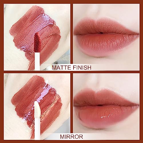 5 Colors Lip Stain Set, Long Lasting Waterproof Peel Off Lip Tint with Lip Oil and Empty Spray Bottle Kit, Transferproof Non-stick Cup Liquid Lipstick Matte Finish Lip Makeup for Women, 0.67 oz