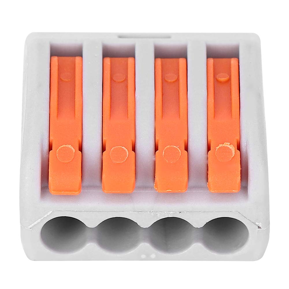 Wire Quick Connector,10pcs PCT-214 Wiring Connectors Terminal Blocks 4 Way Lighting Electrical Cable Fast Connection