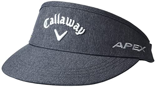 Callaway Golf 2022 Tour Authentic High Crown Adjustable Visor, Adjustable Size, Heather Gray Color