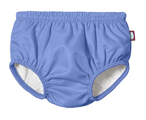 Made in USA Baby Girls and Boys Swim Diaper Cover Reusable LeakProof for Swimming Pool Lessons Beach, Denim Blue, 6-9 Months