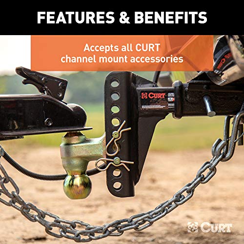 CURT 45910 Replacement Shank for Adjustable Trailer Hitch Ball Mount #45900 or #45907, Fits 2-Inch Receiver