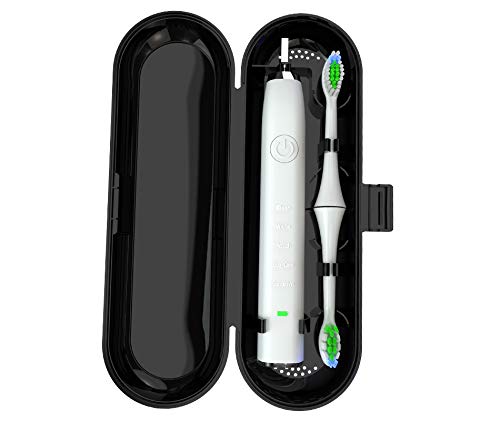 USUNQE Pack of 2 Electric Toothbrush Travel Case, Toothbrush Carrying Container Holder for Oral-B Pro and Other Electric Toothbrush(White & Black)