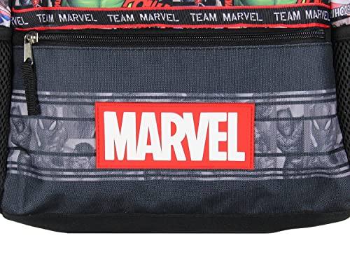 Avengers Spider-Man Iron Man Captain America Hulk 16" Book Bag School Travel Backpack With Water Bottle Pockets and Adjustable Back Straps