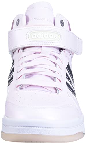 adidas Women's Postmove Mid Basketball Shoe, Almost Pink/Silver Metallic/Magic Mauve, 7