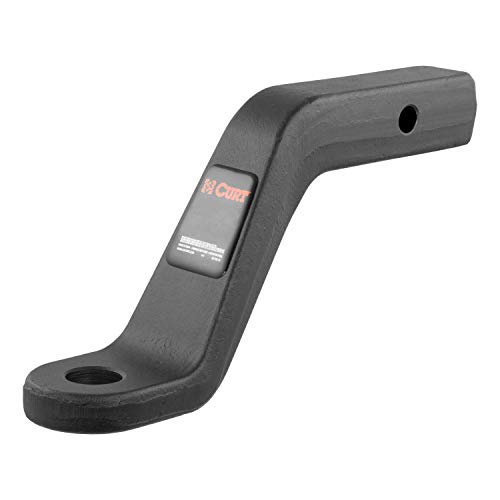CURT 45342 Forged Trailer Hitch Ball Mount, Fits 2-Inch Receiver, 17,000 lbs, 1-1/4-Inch Hole, 6-Inch Drop, 5-Inch Rise, Carbide Black Powder Coat