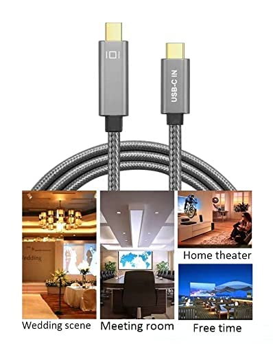USB C to Mini DisplayPort Cable, Thunderbolt 3 Cable to USB C Cable [NOT Thunderbolt 2] for MacBook Pro/Air 2020-2016, Surface Book2, Galaxy S21/9/10/20