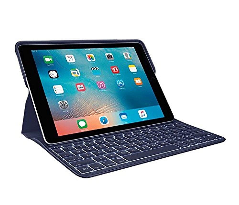 Logitech Create: Backlit Wireless Keyboard with Smart Connector For iPad Pro 9.7 Inch (Blue) - Will NOT fit Other Models or Other Sizes! ONLY fits iPad Pro 9.7 Inch