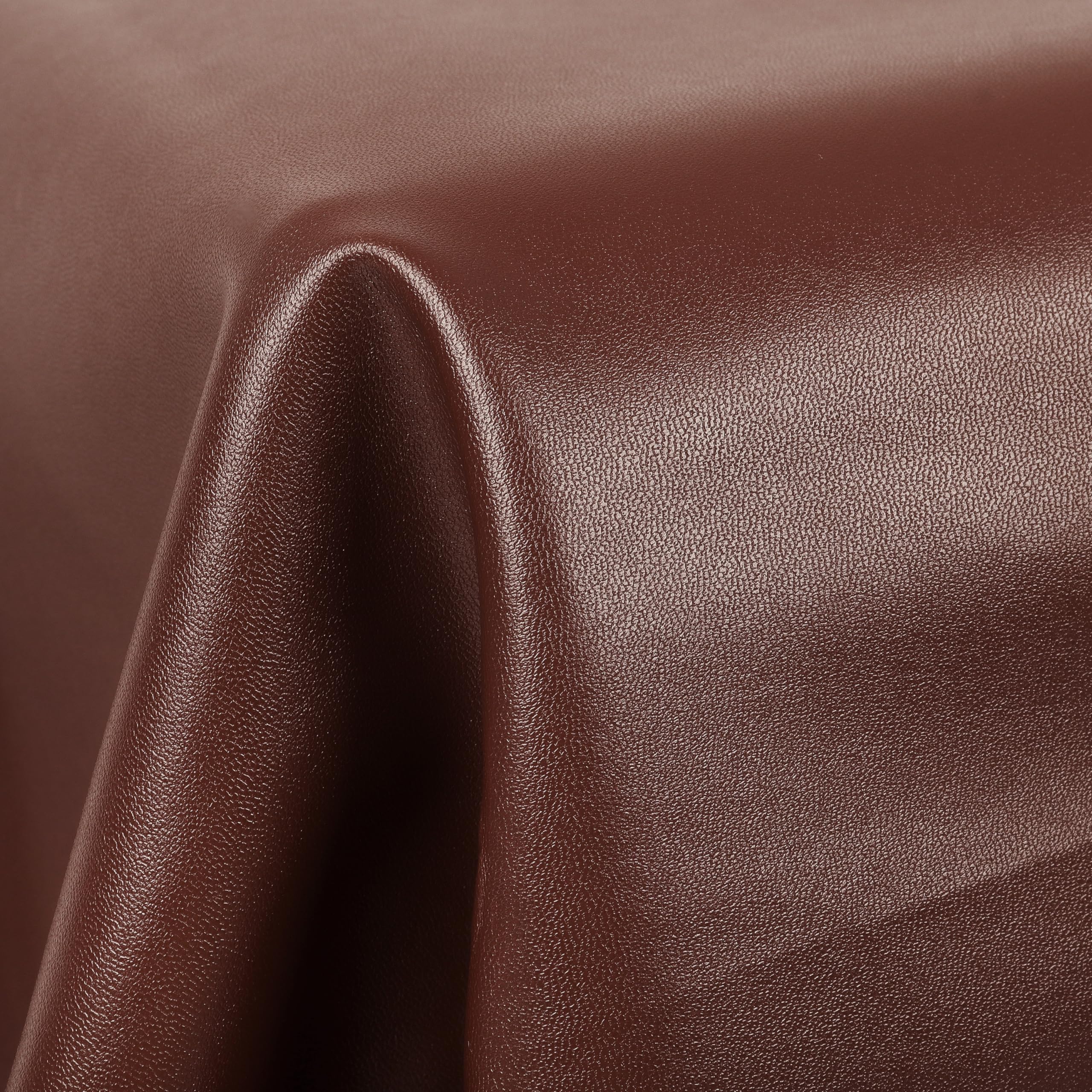 FUNCOLOR Black Faux Leather Upholstery: 54" x 36" Soft Synthetic PU Faux Leather by The Yards