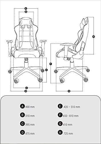 Arozzi - Verona Junior Ergonomic Computer Gaming/Office Chair with High Backrest, Recliner, Swivel, Tilt, Rocker, Adjustable Height and Adjustable Lumbar and Neck Support - Red