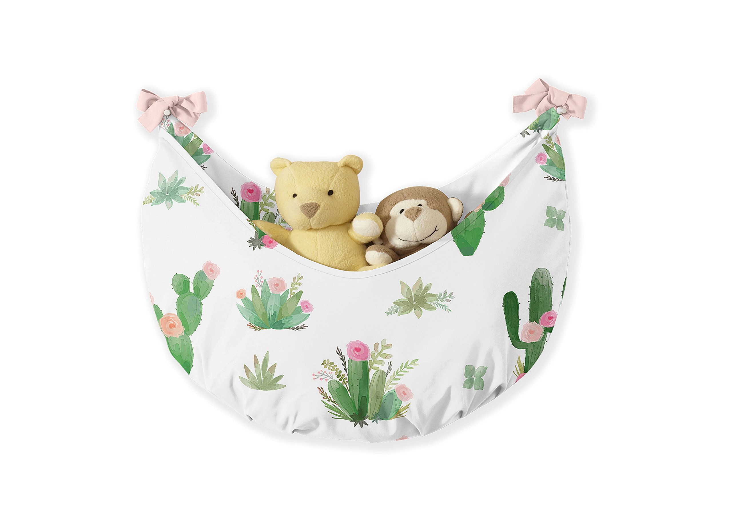 Sweet Jojo Designs Pink and Green Boho Watercolor Cactus Floral Baby Girl Crib Bedding Set 11 Pieces