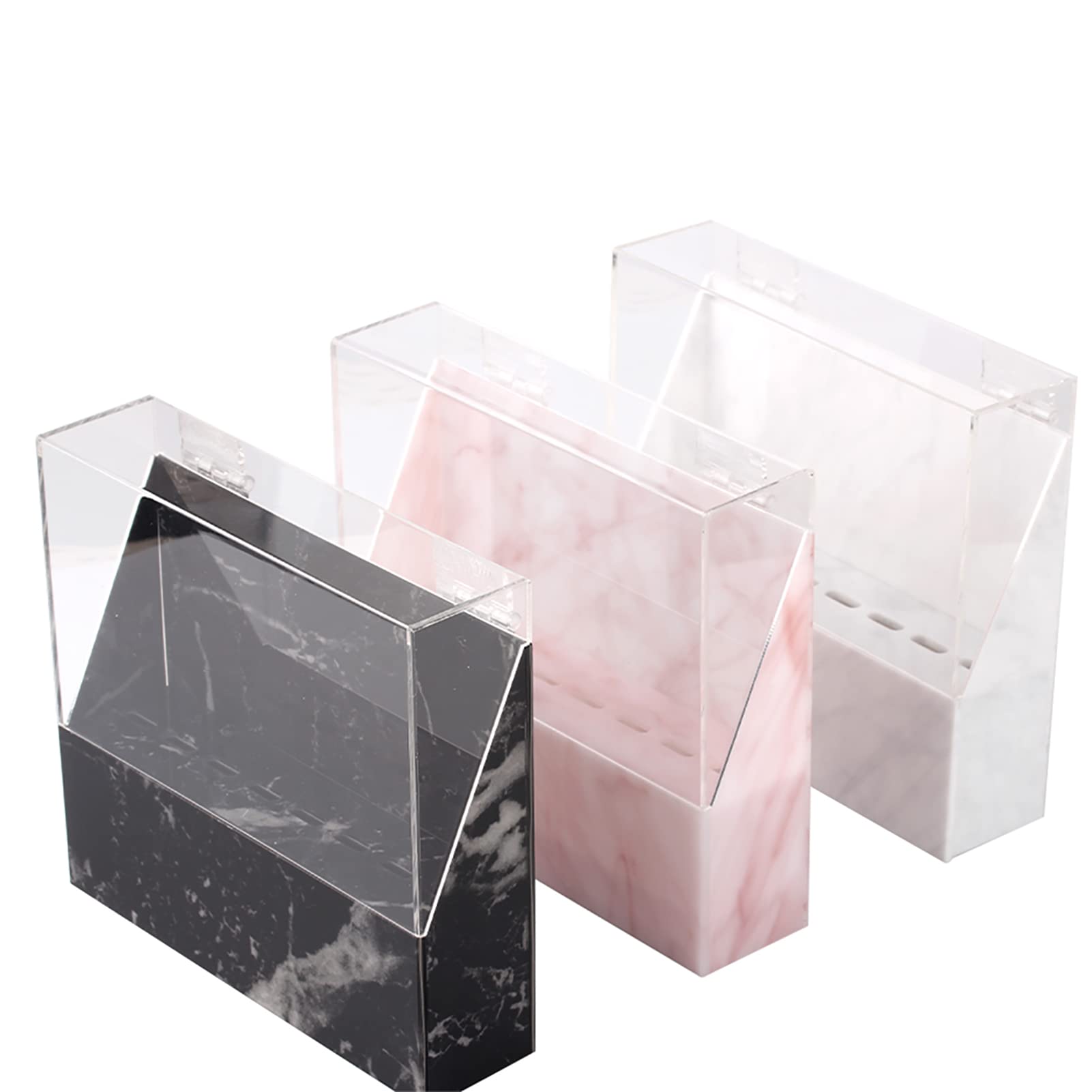 BUCICE Tweezer Holder Stand for Eyelash Extension Dust-proof Eyelash Curler Storage Rack 8 Hole Acrylic Display Stand Eyelash Extensions Supplies Rack for Salon and Home Use