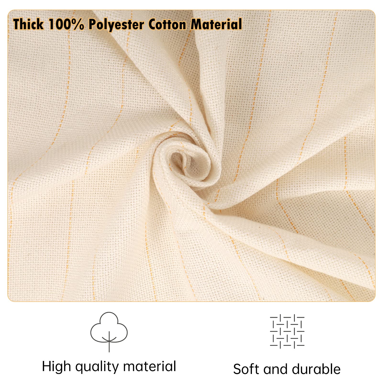 85" x 85" Primary Tufting Cloth with Marked Lines,Monk Cloth Fabric for Punch Needle,Large Overlocking Tufting Cloth,Burlap Tufting Cloth for DIY Rug-Punch Tufting Gun
