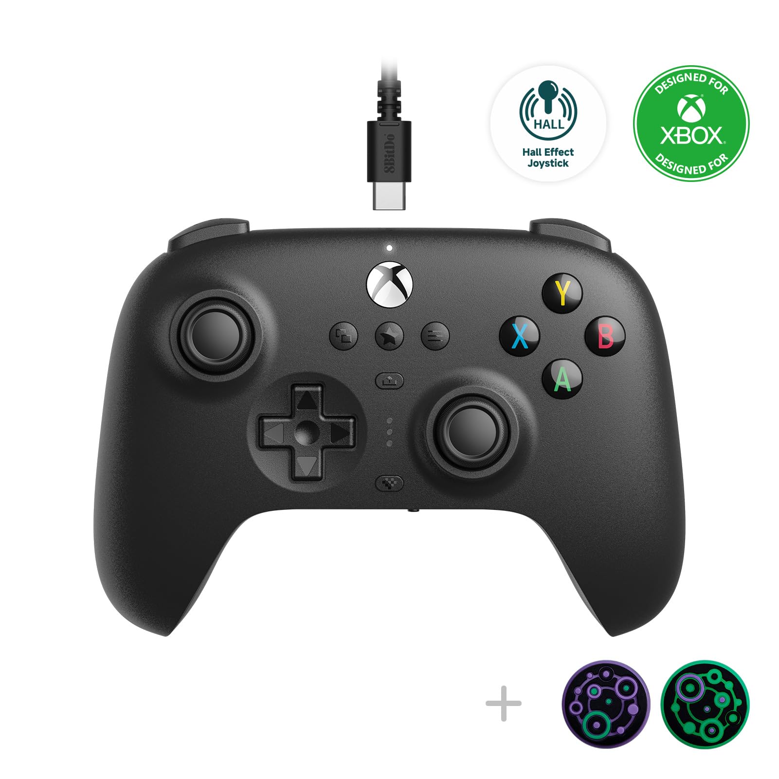 8Bitdo Ultimate Wired Controller for Xbox Series X|S, Xbox One and Windows, PC Gaming Gamepad with Back Buttons, Trigger Vibration, 3.5mm Audio Jack & Mic Mute Button - Officially Licensed (Black)