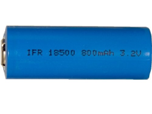 Blue Label 18500 3.2 Volt LiFePO4 Battery (800 mAh)