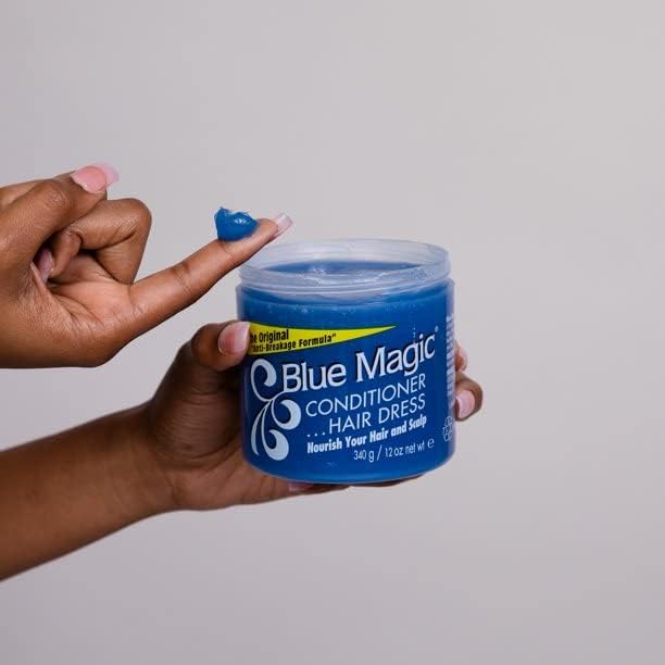 Blue Magic Conditioner Hairdress 12 Ounce Jar (354ml) (3 Pack)