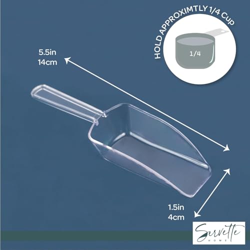 Acrylic Plastic Candy Spoons - Dog Food Scoop - 4 Pack
