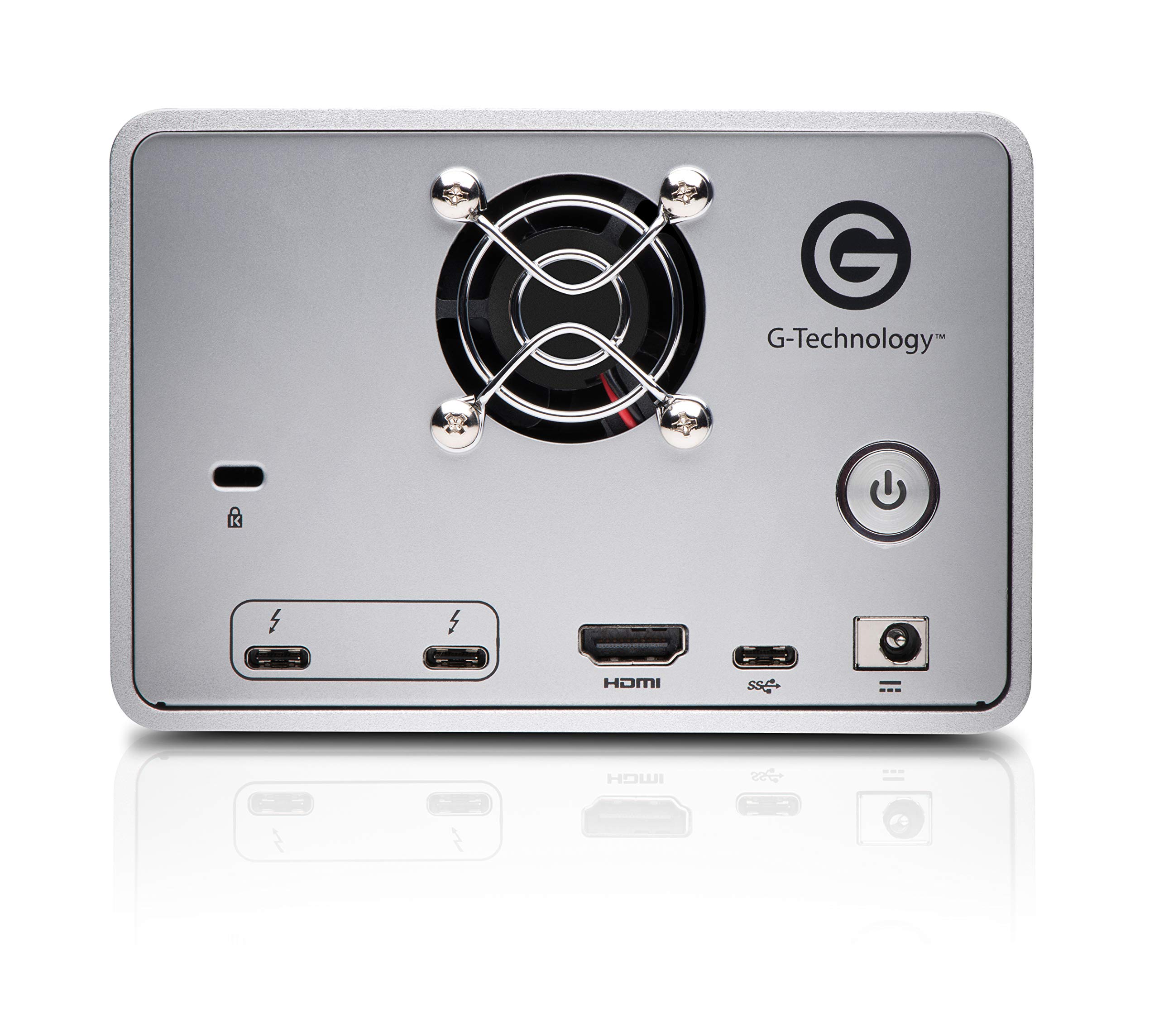 G-Technology 24TB G-Raid with Thunderbolt 3, USB-C (USB 3.1 Gen 2), and HDMI,-Removable Dual-Drive Storage System, Silver β 0G05768-1
