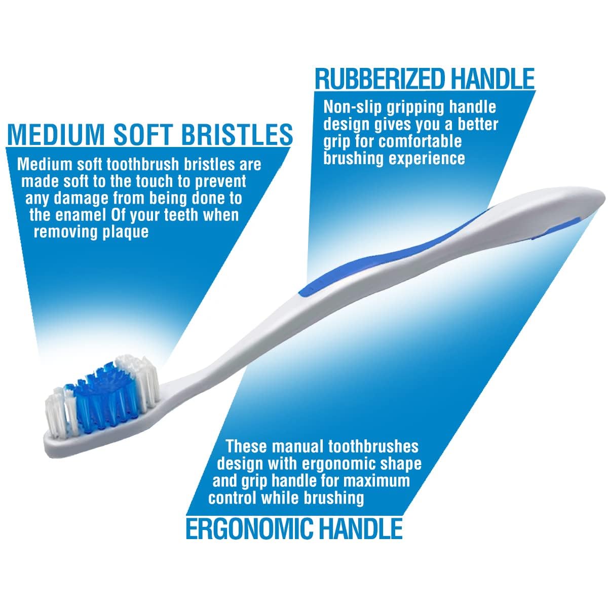 Online Best Service 100 Pack Toothbrush Standard Classic Medium Soft Individually Wrapped