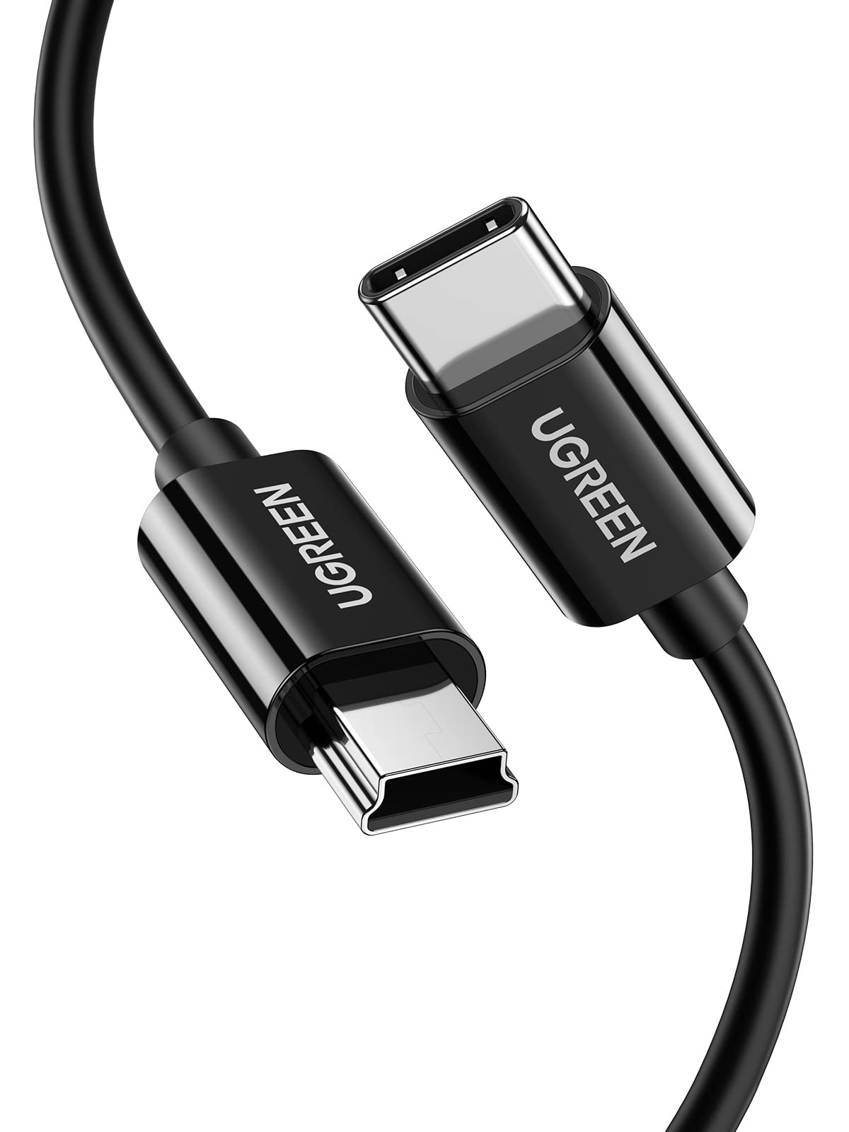 UGREEN Mini USB to USB C Cable 3FT Mini USB to Type C Compatible with Digital Camera MP3 Player GPS Receiver and More Mini B Devices PVP Black