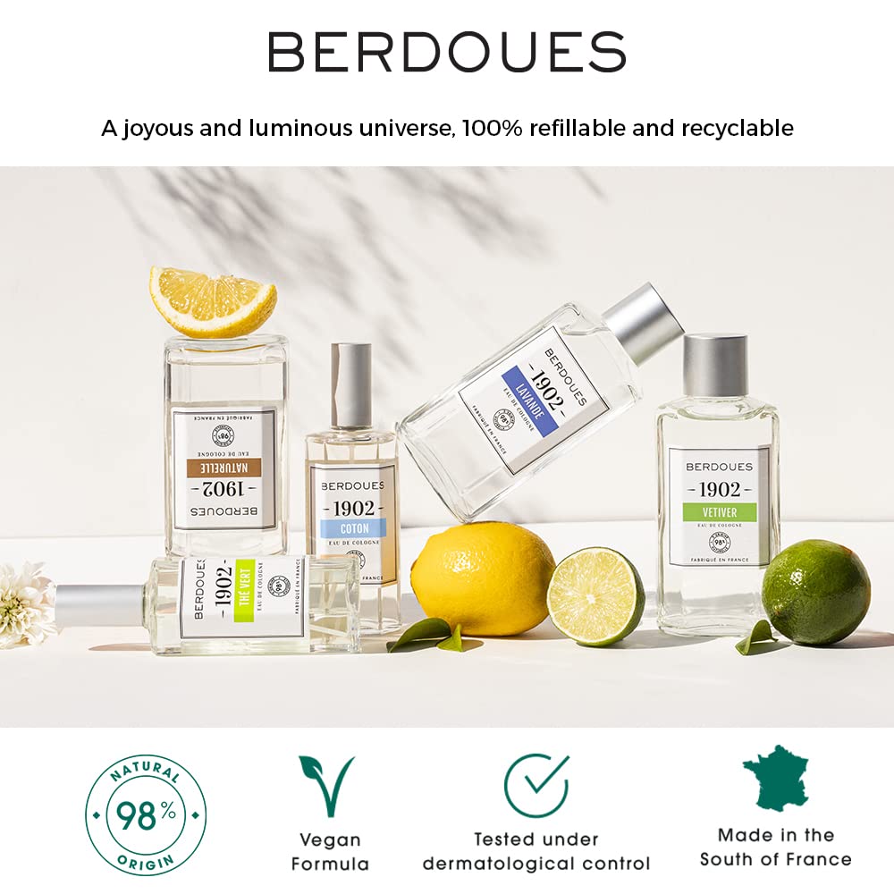 Berdoues Eau de Cologne Spray, Violette, 4.2 Fl Oz