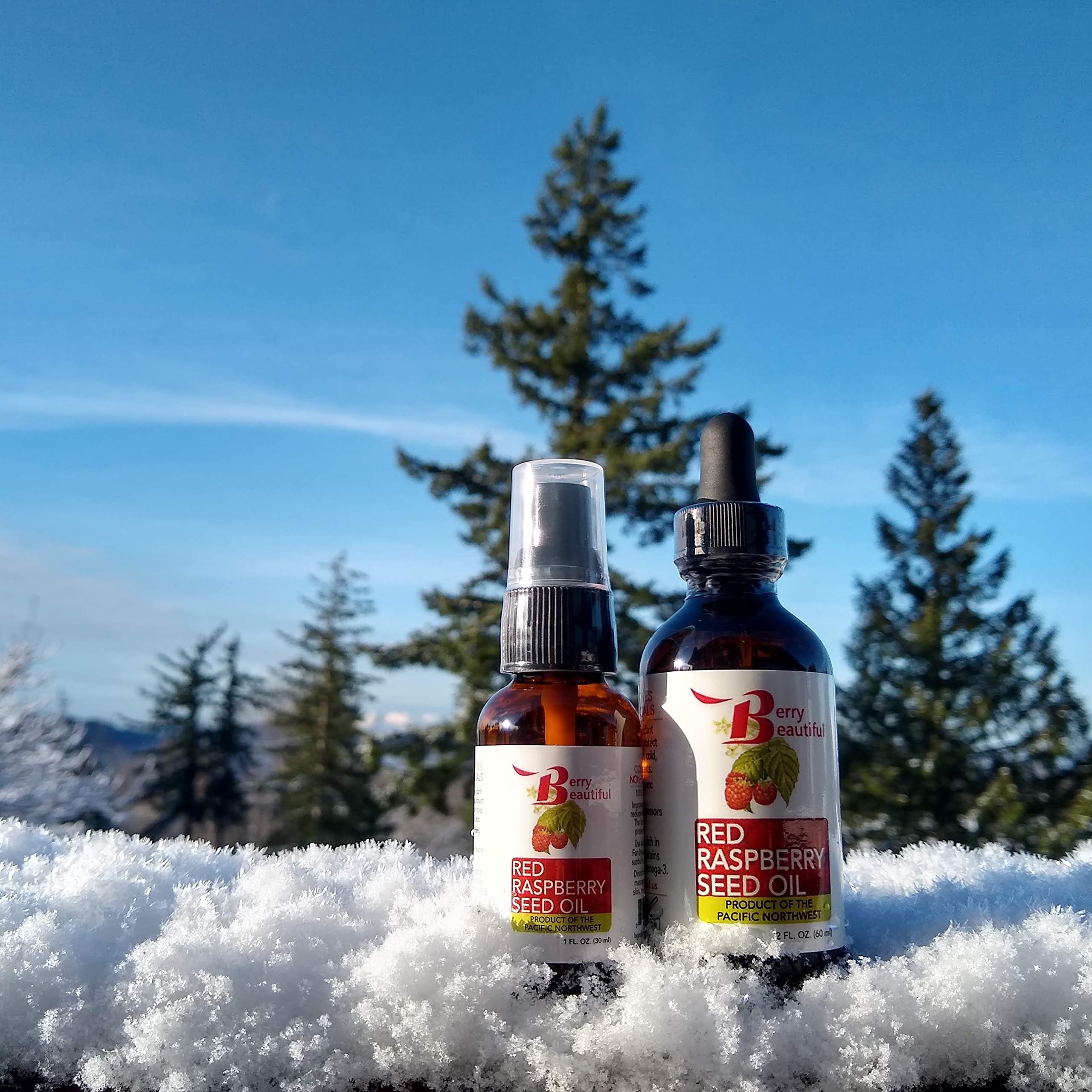 Berry Beautiful 100% Pure Red Raspberry Seed Oil β 2 fl oz | Sustainably Cold-Pressed from Northwest Co-op Raspberries