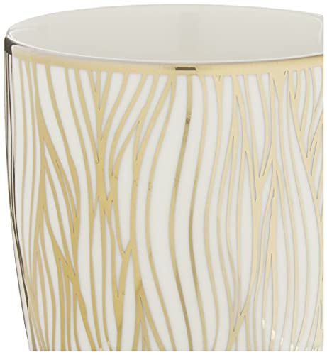 Certified International 26540SET6 Matrix 16 oz. Gold Plated Mugs, Set of 6, 5" x 3.25" x 4.5", Multicolored